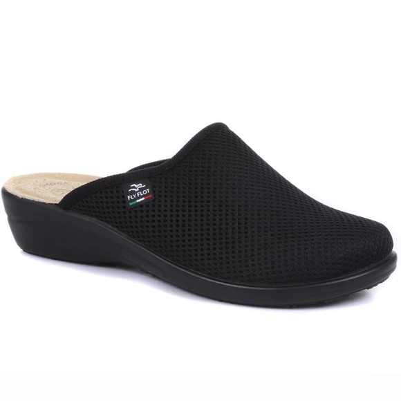 Fly Flot | Shoes | Fly Flot Ladies Wide Fit Clogs Black Fly2530 309 94 ...